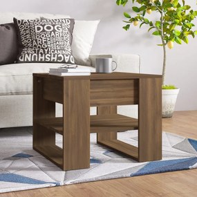 Konferenční stolek hnědý dub 55,5 x 55 x 45 cm kompozitní dřevo