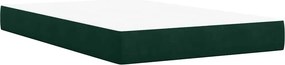 Box spring postel s matrací tmavě zelená 120 x 200 cm samet 3290885