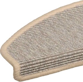Schodové rohože 15 ks 65 x 21 x 4 cm stříbrné, půlkulaté, velké 326901