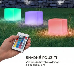 Blumfeldt Shinecube XL svíticí kostka 40x40x40 cm 16 barev LED 4 světelné režimy bílá