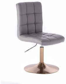 LuxuryForm Židle TOLEDO na zlatém talíři - šedá