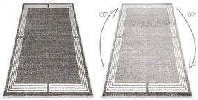 koberec MATEO 8034/944 Moderní vzor rámu strukturální šedá / béžový velikost 140x190 cm | krásné koberce cz