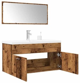 3dílná koupelnová sestava old wood kompozitní dřevo 3328587