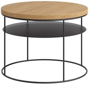 OnaDnes -20% Take Me Home Dubový konferenční stolek Amsterdam II. 80 cm s černou podnoží