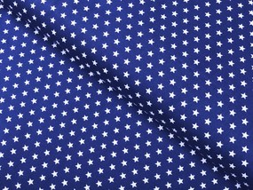 Biante Bavlněný čtvercový ubrus Sandra SA-352 Bílé hvězdičky na modrém 50x50 cm