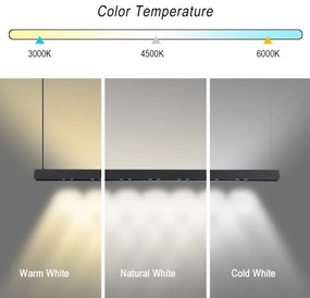 Immax NEO 07306L-LED Stm lustr na lanku MADEIRA 26W/230V Wi-Fi Tuya 122 cm černá