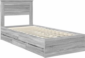 Rám postele s čelo Šedá Sonoma 75 x 190 cm Inženýrské dřevo 3409887