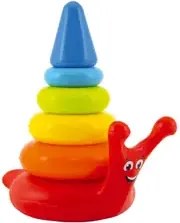 TEDDIES Skládací pyramida Šnek / 6 dílů / Plast / od 12 měsíců