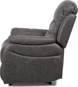 Polohovací křeslo, šedá, látka, TV-4086 GREY