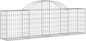 Klenuté gabionové koše 5 ks 200x30x60/80 cm pozinkované železo 3146071