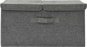 Úložný box textil 50 x 30 x 25 cm antracitový 332912