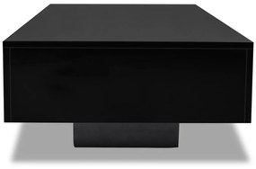 Konferenční stolek s vysokým leskem černý - Default Title