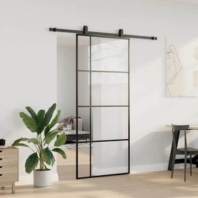 Posuvné dveře se sadou kování černé 90x205 cm ESG Glass 3375810