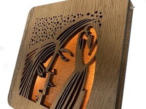 "Romance" lampa 19x19 cm provedení povrchu: dub