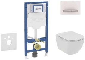 Geberit Duofix - Set předstěnové instalace, klozetu Tesi a sedátka softclose, tlačítko Sigma50, alpská bílá SANI11CD3115