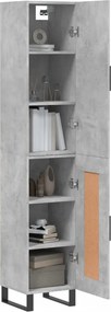 Skříň highboard betonově šedá 34,5x34x180 cm kompozitní dřevo 3199133