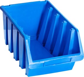 Stohovatelné úložné zásobníky 14 ks modré plast 146286