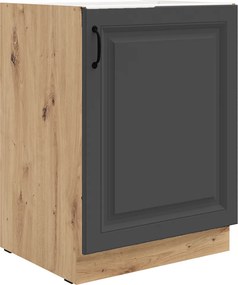 STILO gr | dolní skříňka 60 D 1F s policí | 60 cm | UNI dvířka | artisan/grafit