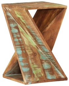 Odkládací stolek 35 x 35 x 55 cm masivní recyklované dřevo - Default Title