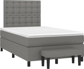 Box spring postel s matrací tmavě šedá 120x200 cm textil 3136902
