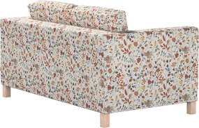 Potah na pohovku IKEA  Karlanda 2-místná, krátký barva oranžová látka pletený vzor, vzorované