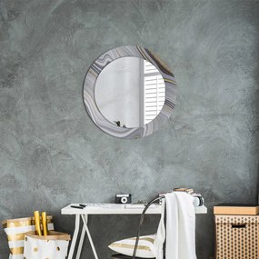 Kulaté dekorativní zrcadlo Šedý mramor fi 60 cm