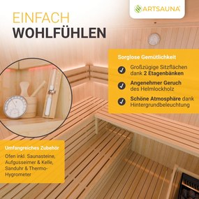 Artsauna Rohová finská sauna Espoo 200 Premium pro 5 osob