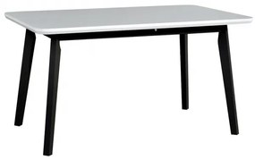 Rozkládací stůl Harry 80 x 140/180 VII, Barva dřeva: bílá, Barvy nožiček: černá Mirjan24 5902928392432