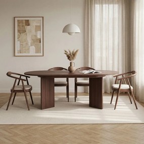 Rozkládací jídelní stůl s přídavnou deskou v dekoru ořechu 90x160 cm Sorell – Kalune Design