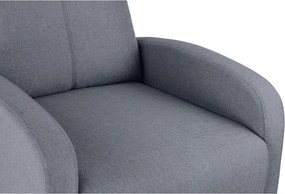 Relaxační polohovací TV křeslo CALMO — látka, šedá