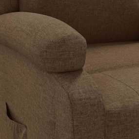Polohovací křeslo hnědé textil 340183