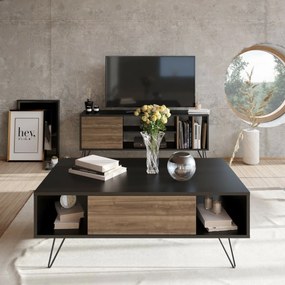Konferenční stolek Mistico Black and Walnut