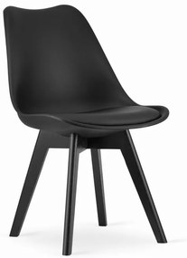 Set dvou jídelních židlí MARK - černé (černé nohy) 2ks
