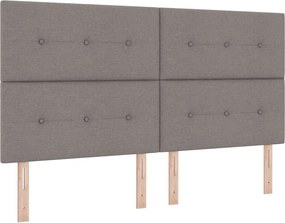 Postel s boxspringem s polštářem Taupe 200 x 180 cm textil 3341662