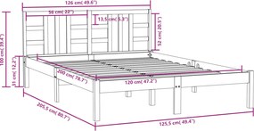 vidaXL Rám postele masivní dřevo 120 x 200 cm [3105400] Barva: medová hnědá