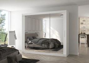 ADRK Furniture Skříň s posuvnými dveřmi a zrcadlem CHESTER 250 ADRK-SW-CHE-W-250