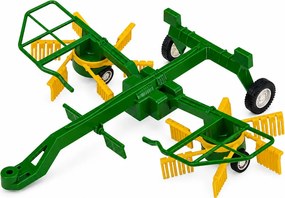 LEAN Toys Zemědělský traktor s obracečem a farmářem, dálkově ovládaný RC, se světly, měřítko 1:24