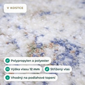 Angel Carpet, Kusový koberec Aurora 55 Blue, 160x230, modrá, kancelář