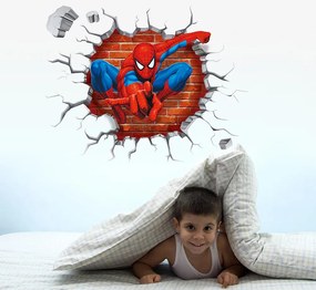 Živá Zeď Samolepka na zeď Spiderman ze zdi