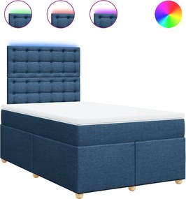 Box spring postel s matrací modrá 120x200 cm textil 3293567