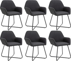 vidaXL Jídelní židle 6 ks textil [277109] Barva: Černá