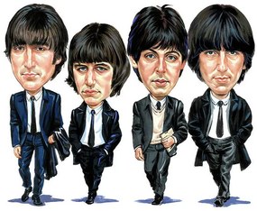 Plechová cedule The Beatles II Velikost: A4 (30 x 20 cm)