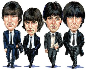 Plechová cedule The Beatles II Velikost: A5 (20 x 15 cm)