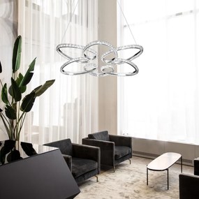 Toolight Toolight, LED stropní osvětlení 54cm, 48W, 4000K, G002-CP, chromová, OSW-09743