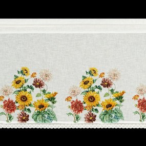 KRÁTKÁ ZÁCLONA NA PÁSCE ADELA 150X60 CM KVĚTY