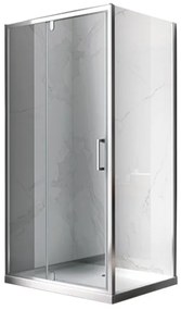 BPS-koupelny Obdélníkový sprchový kout HYD-OK06 100x90 chrom/transparent