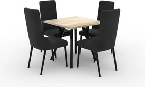 ADRK Furniture Sada stůl s židlemi RODOS 83 SE-ROD-83-S
