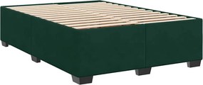 Box spring postel s matrací tmavě zelená 140x190 cm samet 3288609