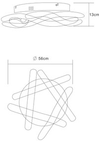 GLOBO 67833-60 - LED Stropní svítidlo NABRO 5xLED/12W/230V