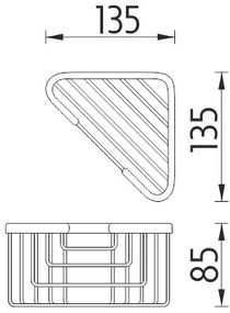 Nimco Drátěná polička - OP 108N-26